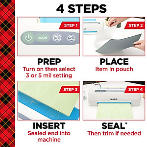 Scotch Thermal Laminating Pouches, 100 Pack Laminating Sheets, 3 Mil, 8.9 x 11.4 Inches, Education Supplies & Craft Supplies, For Use With Thermal Laminators, Letter Size Sheets (TP3854-100)