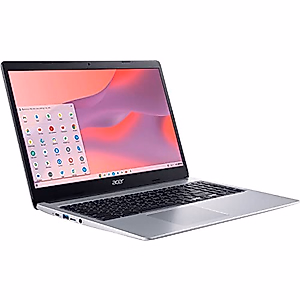 Acer 2023 Chromebook 15.6" Full HD 1080p IPS Touchscreen Laptop Laptop, Intel Celeron Quad-Core Processor, 4GB DDR4 RAM, 64GB eMMC, Webcam, WiFi, Chrome OS, Silver