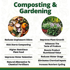 TeraGanix EM Premium Bokashi Bran, Compost Accelerator, Rice Bran Mix, Odor Eliminator, Formulated by Dr. Higa (Bokashi Inventor), Bokashi Compost Starter for Kitchen Compost Bin & Soil (2 Lb)