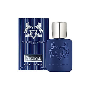 PARFUMS de MARLY - Percival - 2.5 Fl Oz - Eau De Parfum for Men - Top Notes Bergamot, Mandarin, Pink Pepper - Heart Notes Lavender, Geranium, Cardamom - Base Notes Balsam fir, Woody Spices - 75ml