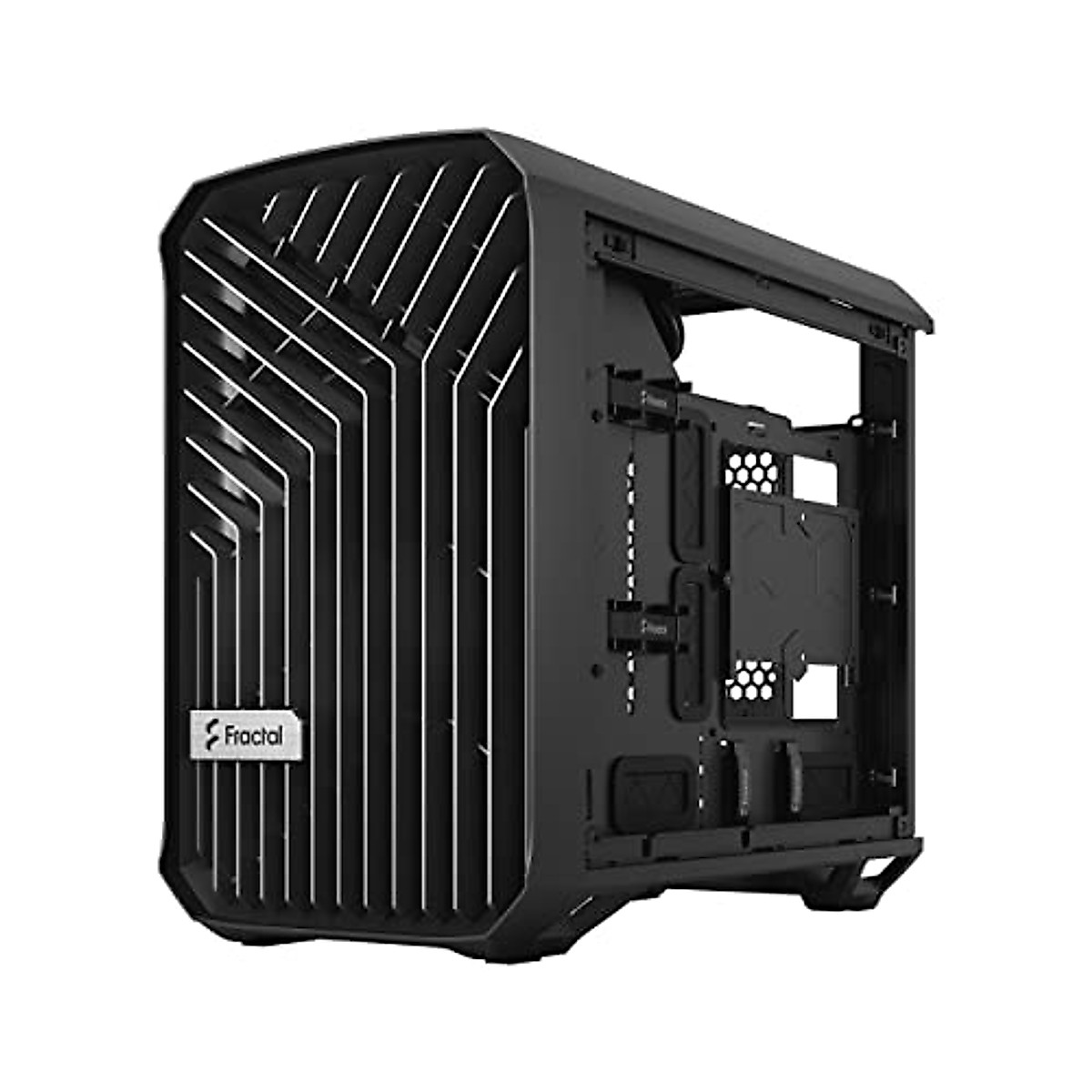 Fractal Design Torrent Nano Black - Solid Side Panel - Open Grille for Maximum air Intake - 180mm PWM Fan Included - Type C - mITX Airflow Mini Tower PC Gaming Case