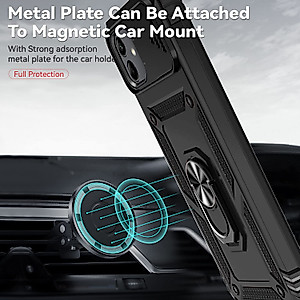 Guzhthi for Samsung Galaxy A04 Case: with Cell Phone Screen Protector Glass and Camera Back Cover Protective Heavy Duty Shockproof Rugged - Military Protection Bumper - Black Jc