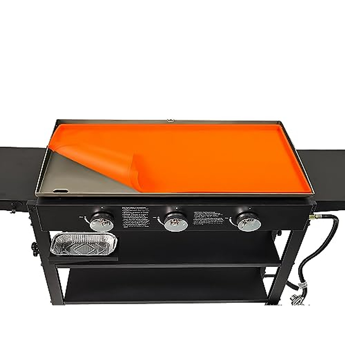 Griddle Mat Silicone for Blackstone 28 Inch Griddle, Food Grade Silicone Griddle Buddy Mat Cover, Heavy Duty Reusable Griddle Top Protector for All Season Outdoor, Extend Service Life - Orange