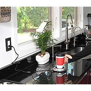 Home-X Mug Warmer, Desktop Heated Coffee & Tea - Candle & Wax Warmer (Silver Finish)