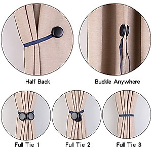 Labupa 2 Pack Macaron Magnetic Curtain Tiebacks, Delicate Pastry Shape Drape Tie Backs Interesting Decorative Curtain Holdbacks for Home Office Cafe and Hotel Window Draperies (Brown)