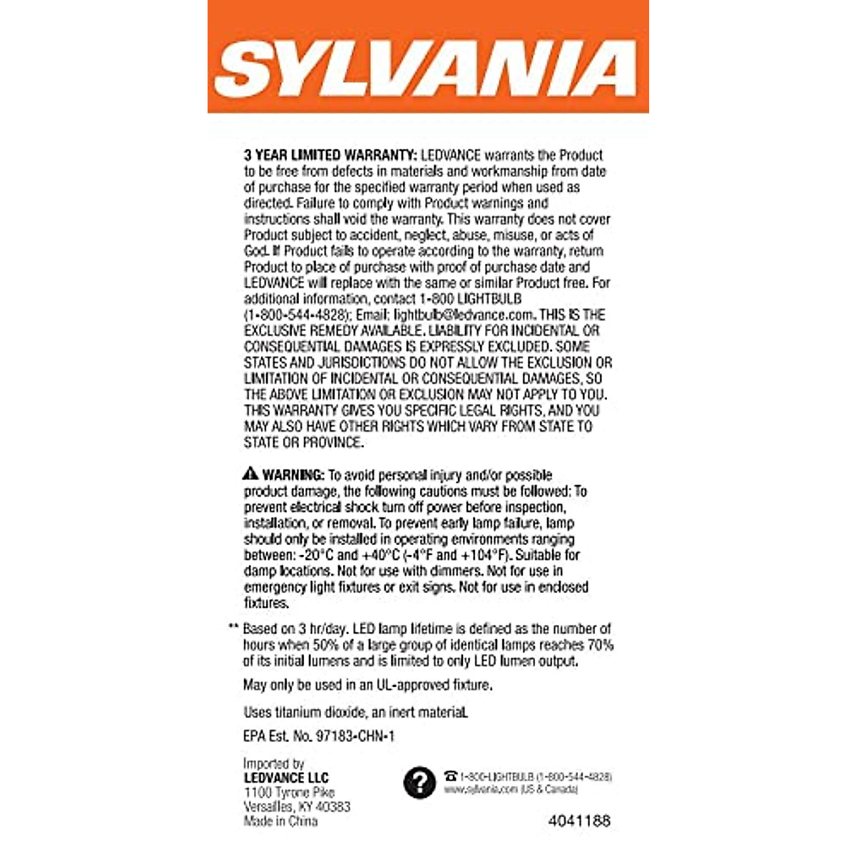 SYLVANIA LightSHIELD A19 Germicidal LED Light Bulb, 8.5W=60W, 10 yr, Non-Dimmable, 800 lm, 5000K, Daylight - 4 Pack (41068)