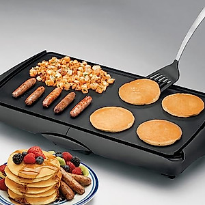 Large Non-Stick Electric Griddle for Indoor Use with Smokeless Grill Function and Adjustable Temperature Control - Perfect for Breakfast, Lunch and Dinner