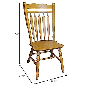 Sunset Trading Selections Dining Chair, 42", Light Oak Finish