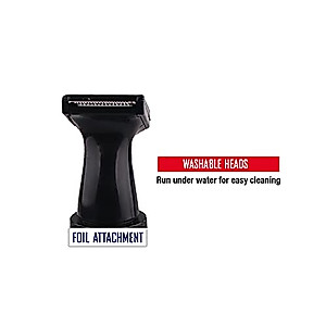 Barbasol Battery Powered Electric Ear and Nose Trimmer With Stainless Steel Blades, Foil Attachment, Detail Trimmer and Stand