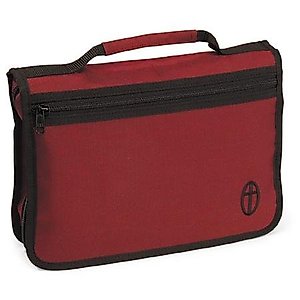 Wordkeeper Economy Canvas Bible Cover, Burgundy, Large