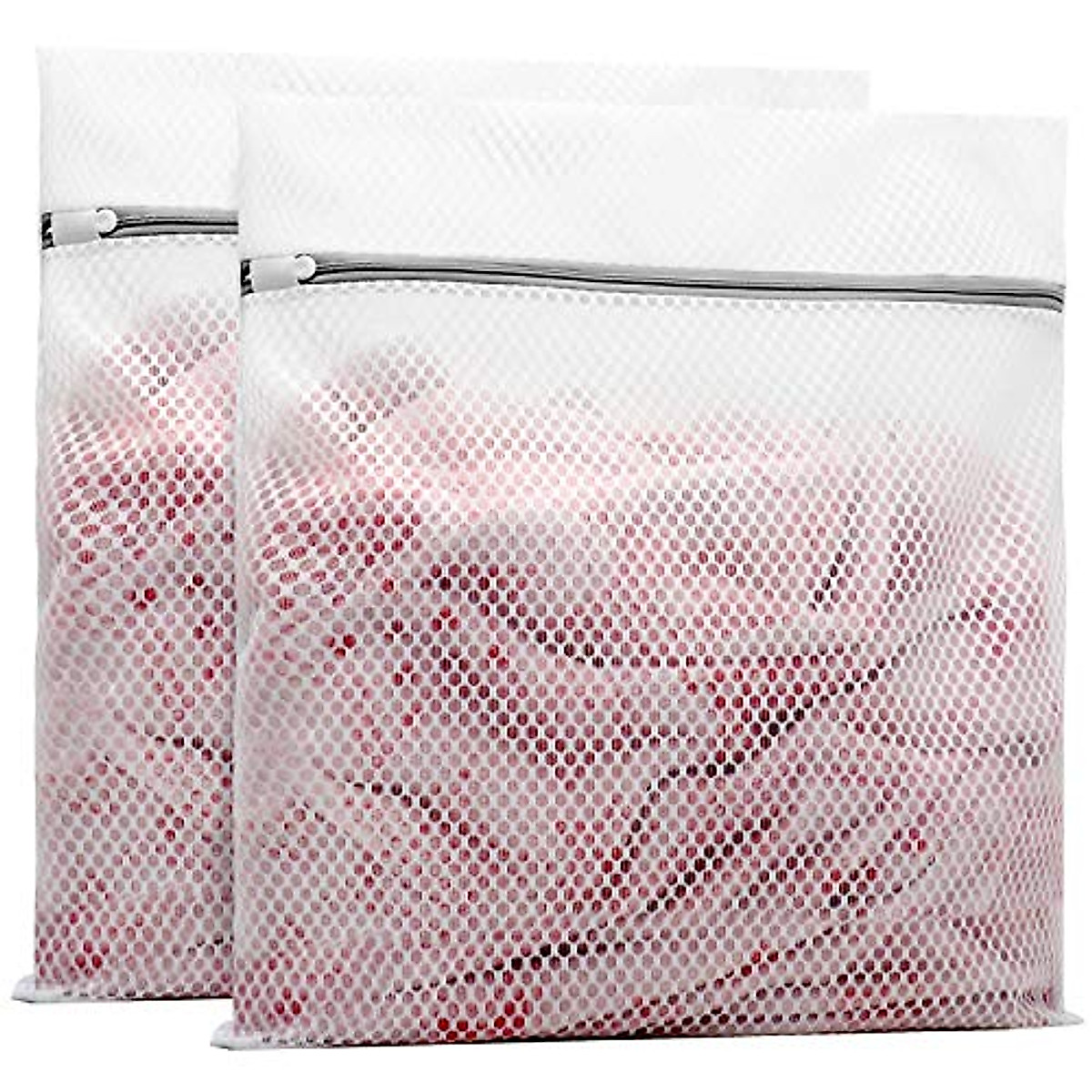 2Pcs Durable Honeycomb Mesh Laundry Bags for Delicates 24 x 24 Inches (2 XX-Large)