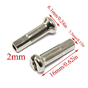 Pro Bamboo Kitchen 36pcs Mountain Bike Spoke Cap 16mm Spoke Nipples Silver Wheel Spoke Nipples Decor for 14G Mountain Road Bicycles