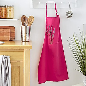 DII Everyday Basic Kitchen Collection, Chef Apron, Neon Pink