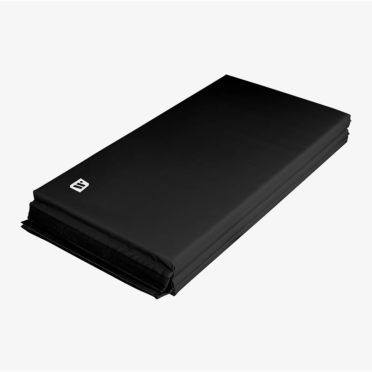 We Sell Mats 4 ft x 8 ft x 2 in Gymnastics Mat, Folding Tumbling Mat, Portable with Hook & Loop Fasteners, Black