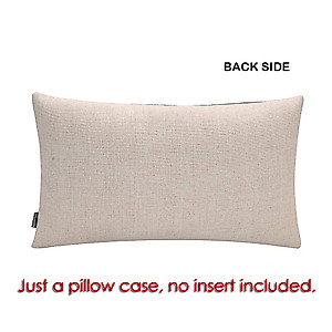 TRENDIN Decorative Throw Pillow Cover 20x12 inch Rustic Look Black Welcome to our Porch Cushion Case Rectangular Shape PL347TR