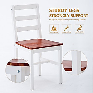 5-Piece Dining Table Set, Kitchen Dinner Table and 4 Chairs