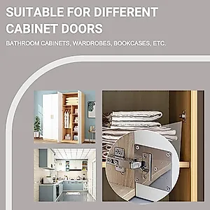 WANLIN Cabinet Door Hinge Repair Kit, Includes Fixing Screws, for Wood, Furniture, Shelves, Cabinet (2pcs)