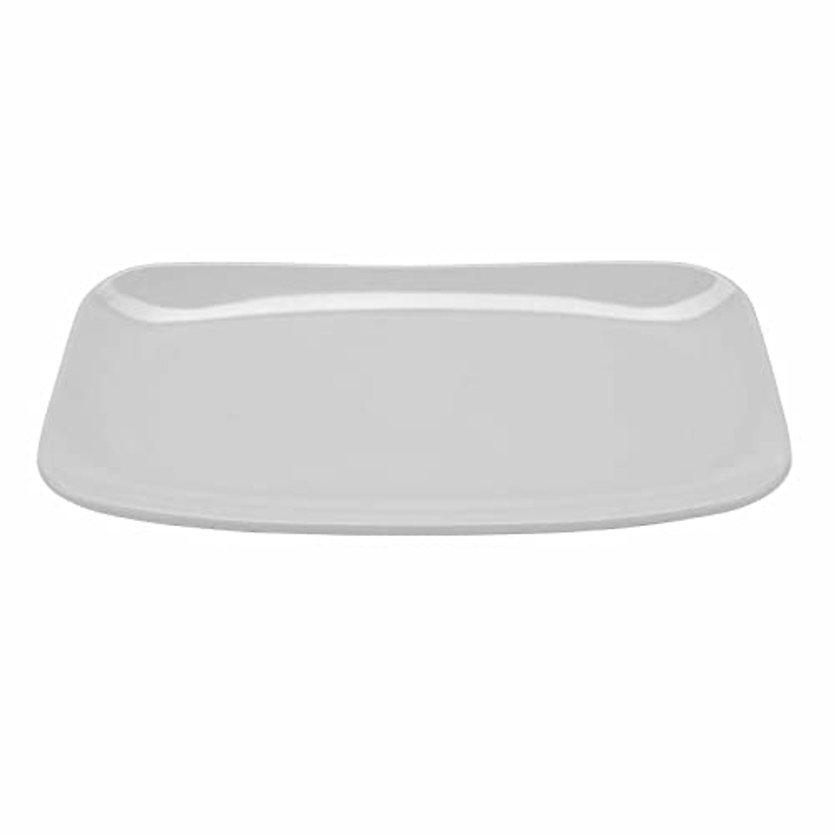 G.E.T. CS-6103-W-EC 11.25" x 7" White Break Resistant Rectangular Platter (Pack of 12)