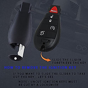 2X 5-Buttons Keyless Entry Remote Key Fob Replacement Fit for Jeep Grand Cherokee 2008 2009 2010 2011 2012 2013