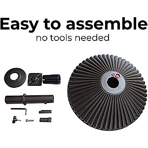 Abba Patio 50lb Patio Umbrella Base Water Filled 23" Round Recyclable Plastic Outdoor Market Umbrella Stand Base for Deck, Lawn, Garden, Brown