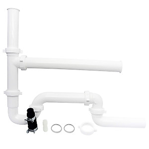 InSinkErator Garbage Disposal, Badger 5, Standard Series, 1/2 HP Continuous Feed, Black & PF WaterWorks PF0989 Garbage Disposal Installation Kit, White