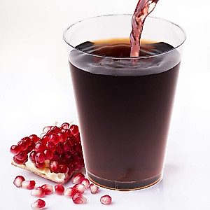 JOLLY CHEF 16 oz Clear Disposable Plastic Cups, 100 Pack Clear Plastic Cups Tumblers, Heavy-duty Disposable Cups for Halloween, Christmas, and Thanksgiving Parties