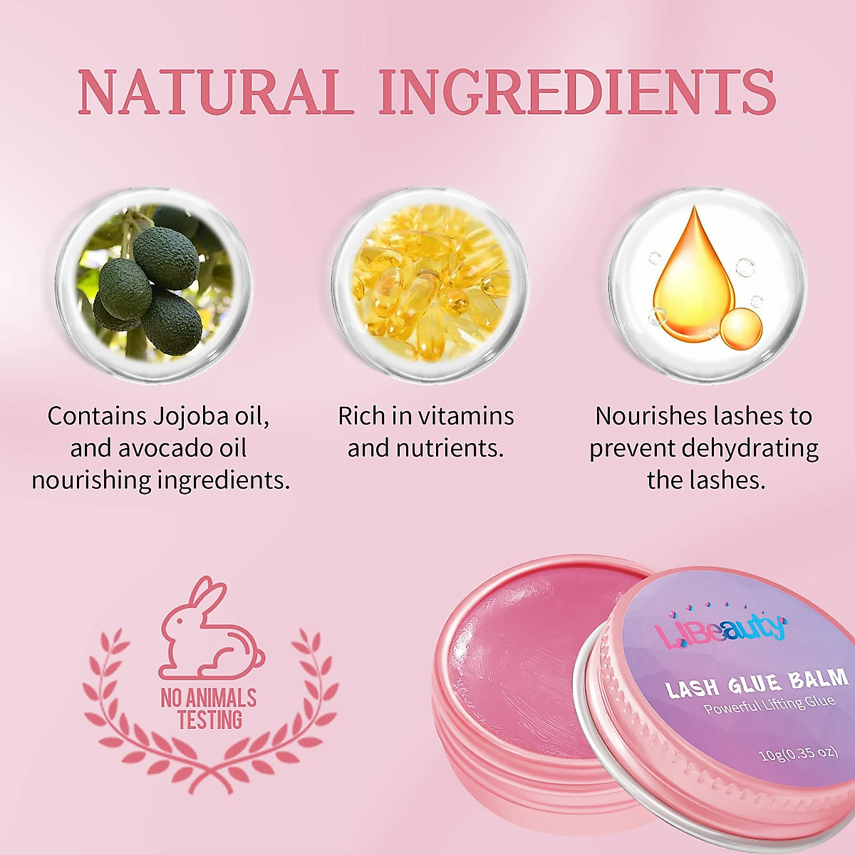 Libeauty Lash Lift Glue Balm Lash Lift Adhesive Strong Sticky Fruit Flavor Eyelash & Eyebrow Perm Glue Balm Brow Lamination Gel