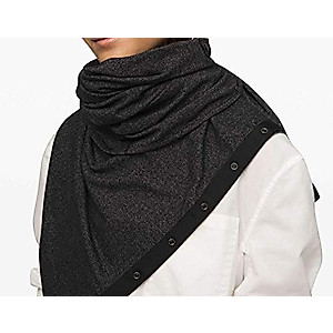 LULULEMON Vinyasa Scarf (Heathered Herringbone Heathered Black Black, One Size)