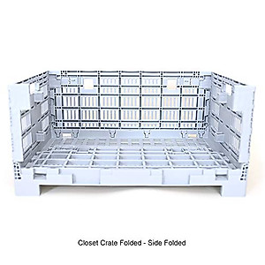 Closet Crate w/Wheels- Collapsible Garment Rack System for Closets, RV's, Dorms and Travel Bags. Popular to Transform suitcases into Dance Bag with Rack!