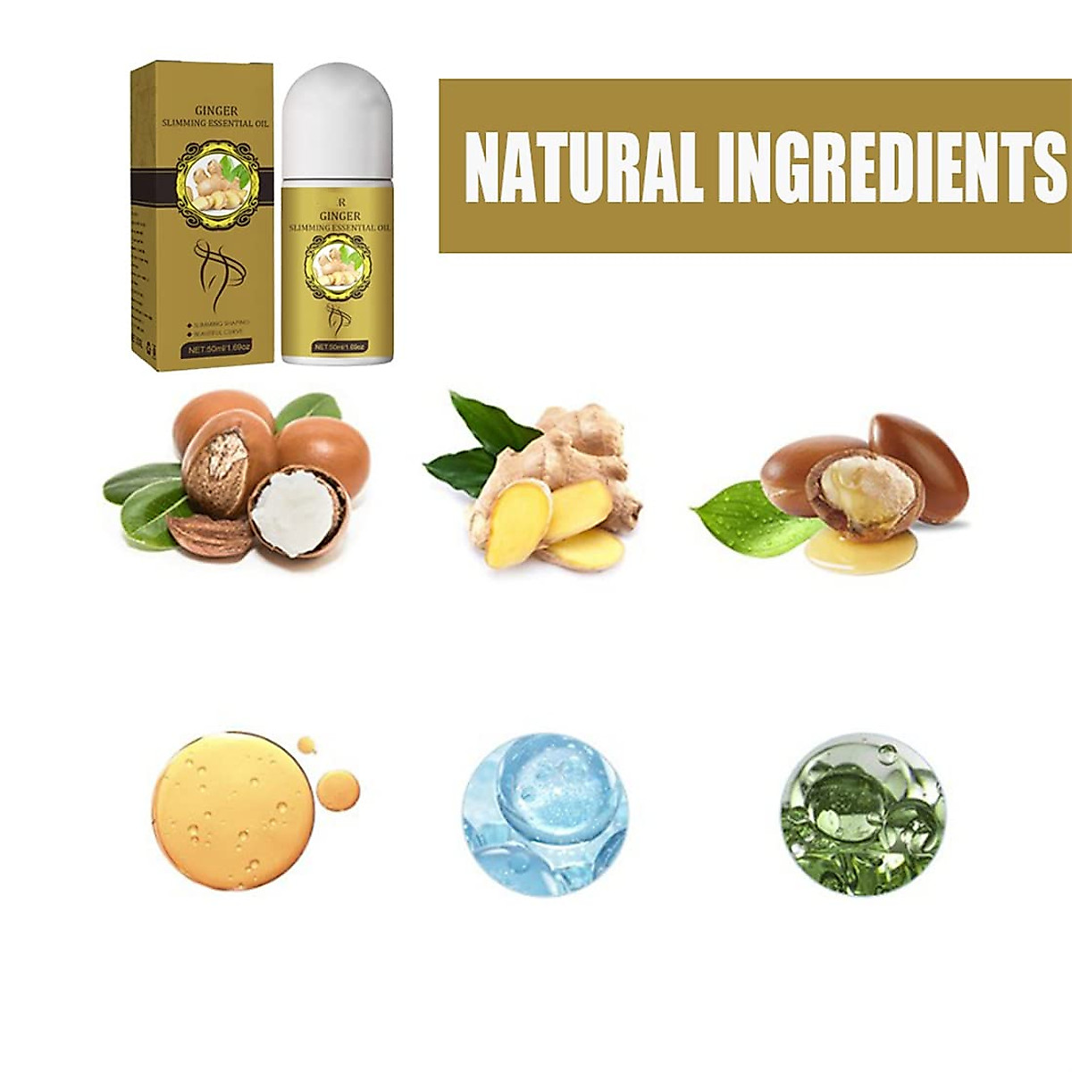 Pacx Gynecomastia Firming Ginger Roller, Gynecomastia Tightening Ginger Cream, Natural Tightening Ginger Cream Make Chest Shape Tough and Strong, Effectively Shrinks Men Chest Tightening (3pc)