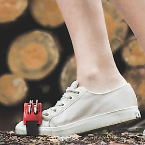 Foot Tambourine Percussion Jingle Shaker Musical Instrument Bells (Red)