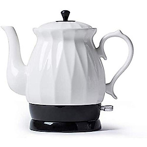 SieHam Kettles,Ceramic Kettle Teapot-Retro 1.7L Stainless Steel Jug,Bpa-Free,Automatic Power off Fast Boiling 1350W Water for Tea,Coffee,Soup,Oatmeal-Removable Base,Boil Dry Protection