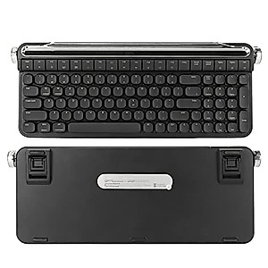 100 Keys Typewriter Keyboard,RGB Mechanical Gaming Keyboard Backlight,Ergonomic Keyboard Portable with 3Levels Adjustable Stand,Dual Mode Keyboard(5.1 Bluetooth Wireless,USB Wired) (Black)