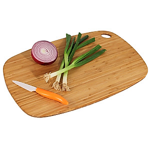 Totally Bamboo Jet Series Dishwasher Safe Bamboo Cutting Board, Medium, 13-1/2" x 9"