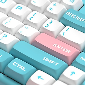 DUSTSILVER D84 Wireless 75% Cute Mechanical Keyboard with RGB, Hot Swappable, Bluetooth/2.4G/Type-C Connection, Gateron Red Switches for Smooth Typing