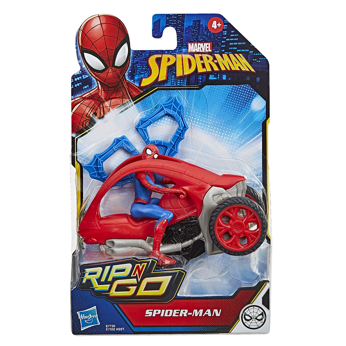 Spider-Man Marvel Stunt Vehicle 6-Inch-Scale Super Hero Action Figure and Vehicle Toy Great Kids for Ages 4 and Up