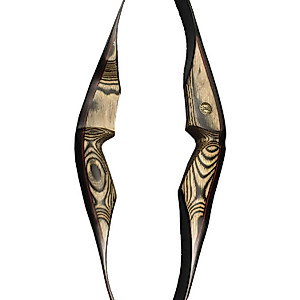 SAS Gravity 60" One-Piece Hunting Recurve Bow Wooden Traditional (55lbs, Right)