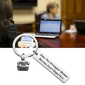WSNANG Court Reporter Gift Only The Strongest Women Become Court Reporters Keychain Stenographer Gift (Court Reporters KC)