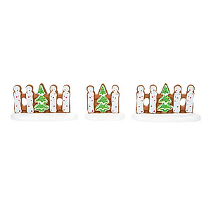 Department 56 Accessories for Village Collections Gingerbread Christmas Fence Figurine Set, 1.5 Inch, Multicolor