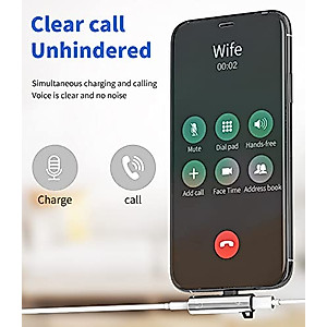 Headphone Adapter Lightning to 3.5mm Aux Audio Jack and Charging Extender Dongle Earphone Headset Splitter Compatible with Iphone 11 12 13 Mini Pro Max Xs Xr X 7 8 Plus Ipad Air Para Converter Earbud