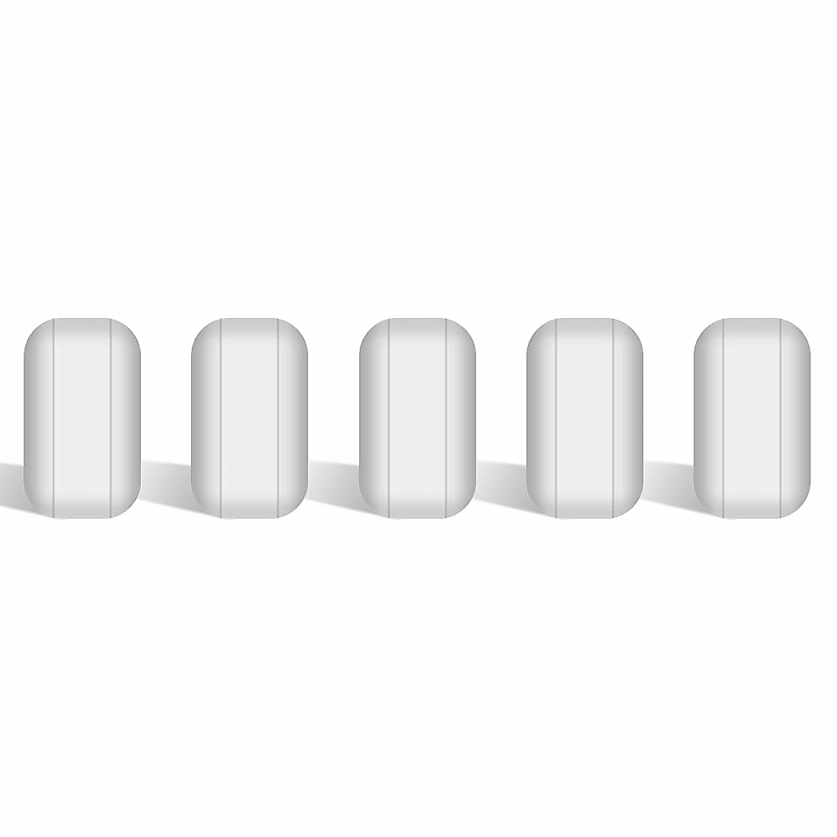 stonylab 5-Pack Stir Bar Set, 10 mm PTFE-Coated Magnetic Stirring Bars White Stir Mixer for Stirrers, 5 PK