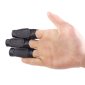 MiOYOOW Archery Glove, Adjustable Portable Three Finger Gloves Archery Accessories for Recurve Compound Bow