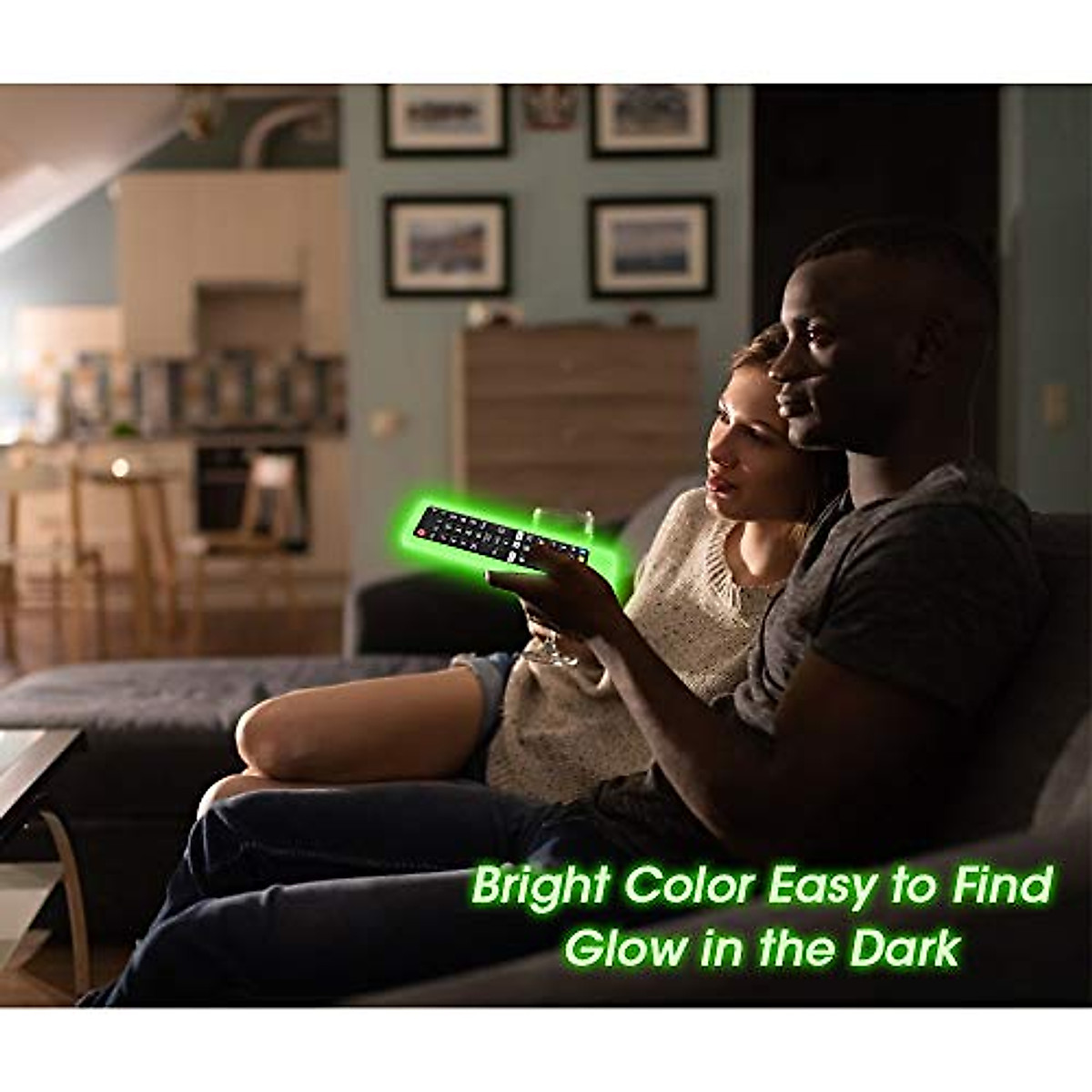 Silicone Protective Case for LG AKB75095307 AKB75375604 AKB74915305 Remote Control, Shockproof Anti-Lost Remote Cover Holder Skin Sleeve Protector for LG Smart TV Remote (Glow Green)