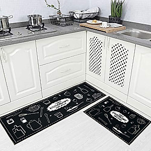 Carvapet 2 Piec Non-Slip Kitchen Rug TPR Non-Skid Backing Mat for Doorway Bathroom Runner Rug Set, he buyer opted out from receiving this message, for more details click here. Design (17"x48"+17"x24")