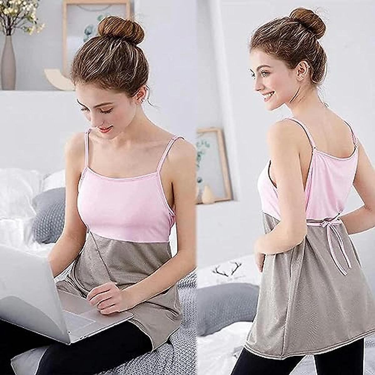 Anti-Radiation Clothing EMF Maternity Clothes, Maternity Scarf Protective Fabric Against Radiation in Silver Fiber Stretching Driver Breathing Reducing The