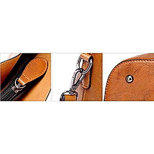 Ecokaki Women’s Vintage Large PU Leather Travel Handbag Hobo Bag Shoulder Bag Sling Bag Cross Body Bag Wine