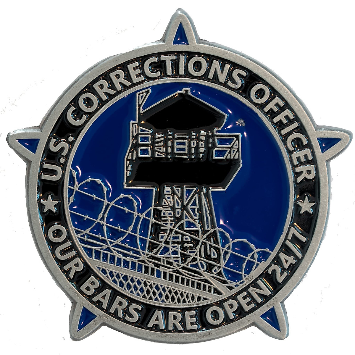 Corrections Officer Challenge Coin Star Shaped