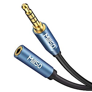 MillSO 3.5mm Headphone Extension Cable (6.6 Feet) TRRS 3.5mm Male to Female Stereo Audio Jack Extension Adapter Auxiliary AUX Cord for Headphones, Earbud, Speaker, Car Stereo, Home HiFi Stereo System