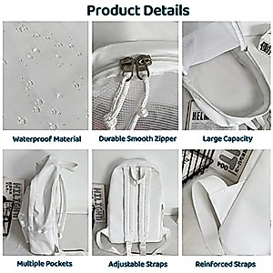 MeganJDesigns Semi-See Through Mesh Backpacks Lightweight Transparent Bag Durable Backpack Stadium Approved for School Student (02#Black)