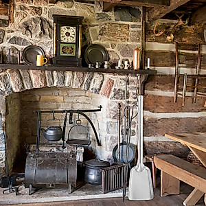 BESTOYARD 16-Inch Fireplace Shovel Long Ash Shovels with Handle BBQ Charcoal Poker Scoop, Mini Dust Pan, Oven Gardening, Wood Stove Hearth Cleaning